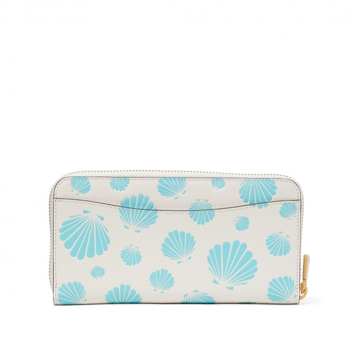 MORGAN SEASHELL EMBOSSED SAFFIANO LEATHER ZIP AROUND CONTINENTAL ...