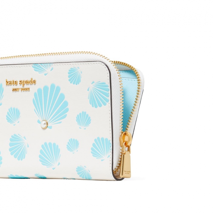 MORGAN SEASHELL EMBOSSED SAFFIANO LEATHER ZIP AROUND CONTINENTAL ...